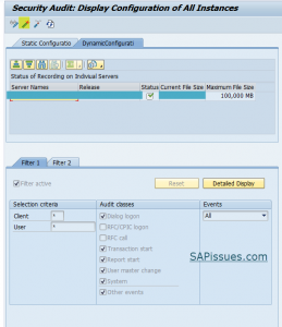 SAP Security Audit Log: SM19 and SM20 - SAPissues.com